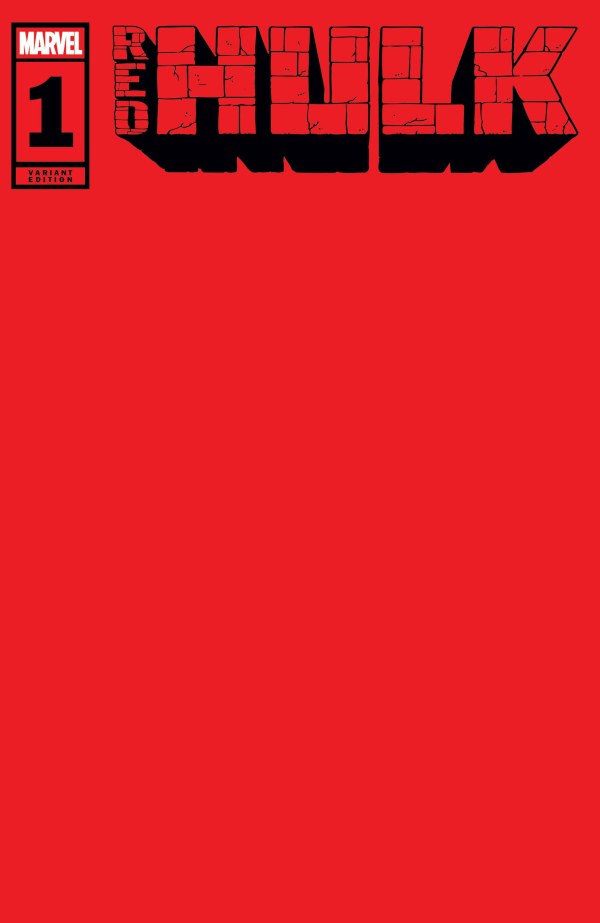 Red Hulk #1 Blank Variant – Deep Shelves Bookshop